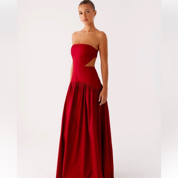 Peppermayo | Dresses | Aamari Maxi Dress Red | Poshmark